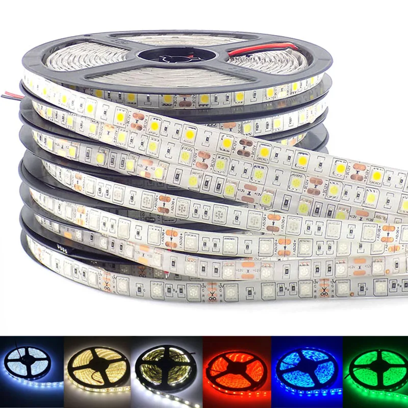 Tira de luces LED impermeable para decoración del hogar, cinta de 5M ...