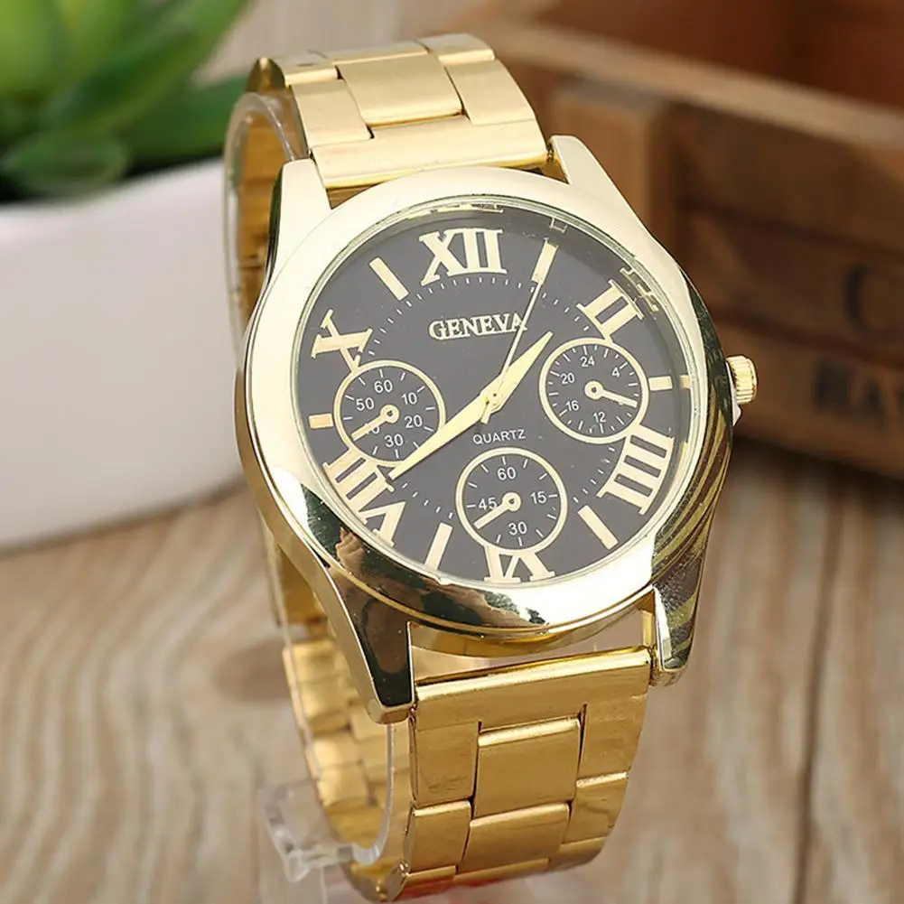 2017 New Geneva Watches Full Stainless Steel Women Watch Fashion Women