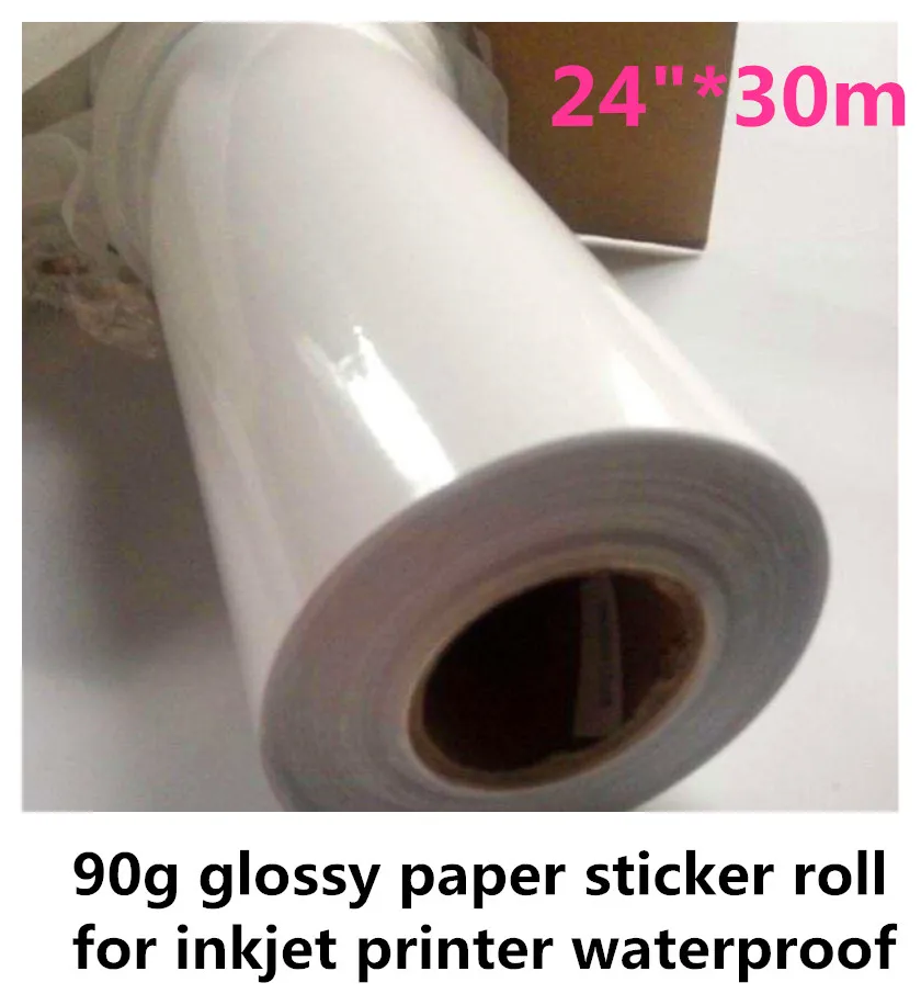 90g 24"*30m Self Adhesive/Sticker Premium Quality Glossy Thin Photo ...