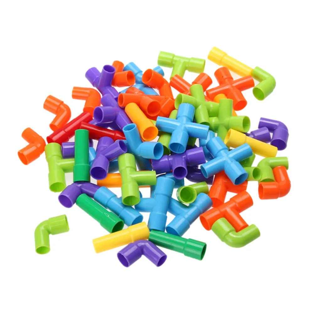 Water Pipe Building Blocks Colorful Finger Training Toys DIY Creative ...