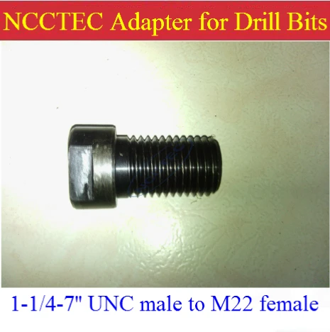 adapter connector 1-1/4-7'' UNC male to M22 female for diamond core ...