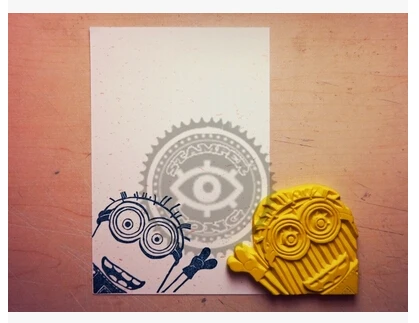 Minions Stamp NEW 2015 Diy Despicable Me Carimbo Rubber Stamp Cartoon ...