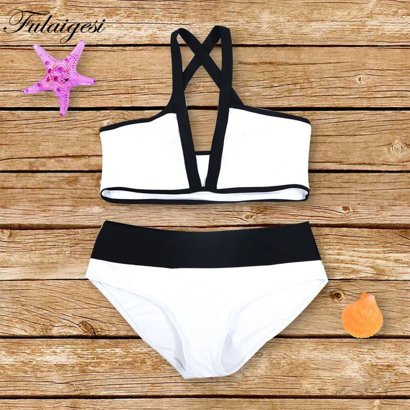 Traje de baño Fulaigesi para mujer, bikini blanco de cintura baja ...