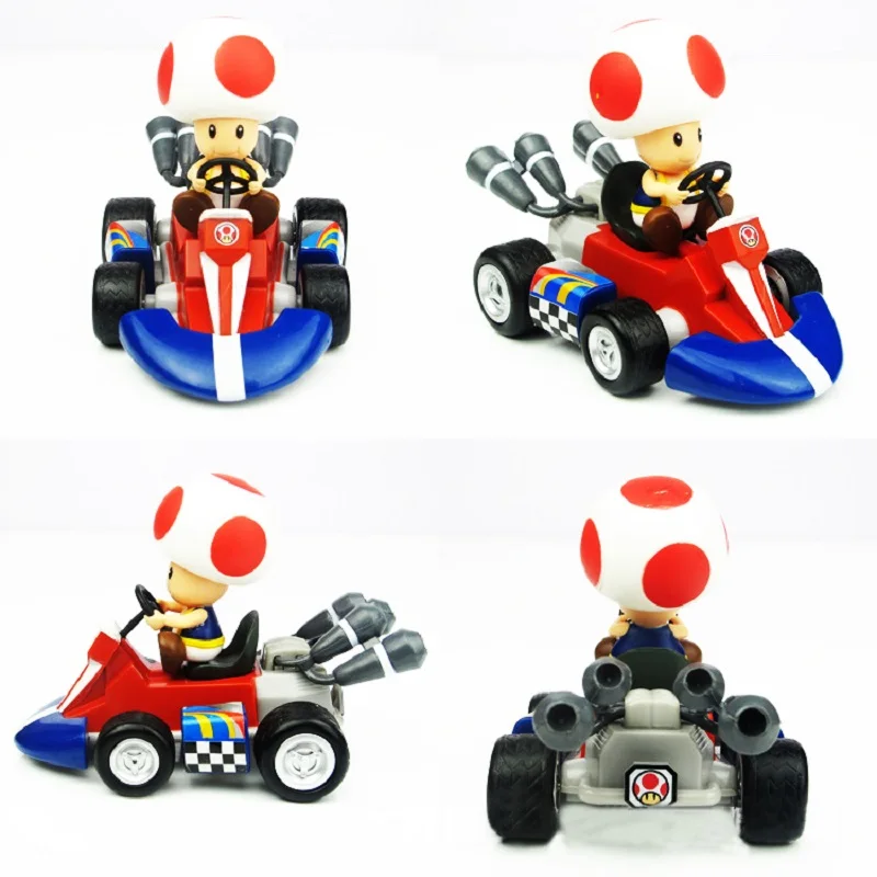 Cartoon Super Mario Racing Car Action Figure Toy Hot Game Super Mario ...