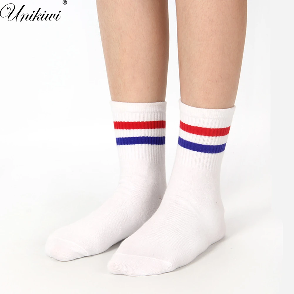 6 Colors.chic Women's Unisex Sock Classic Stripes Skateboard Socks ...