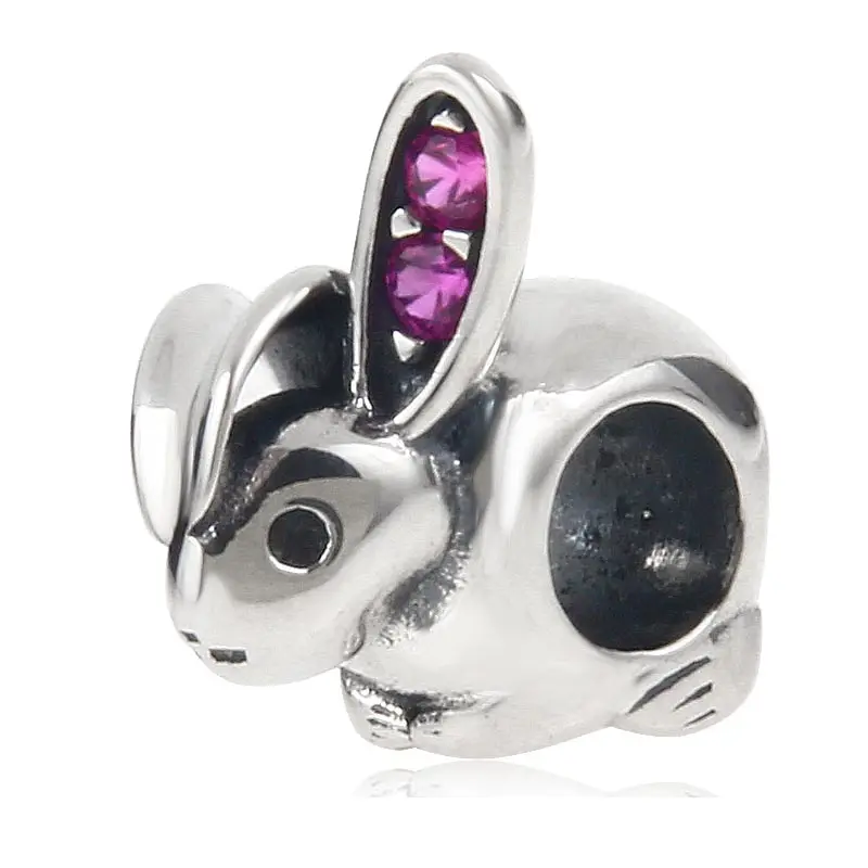 Fit Pandora bracelets Rabbit Charms Authentic 100% 925 Sterling Silver ...