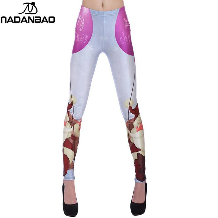 Nadanbao Summerandautumn Fashion Santa Claus Digital Legins Women