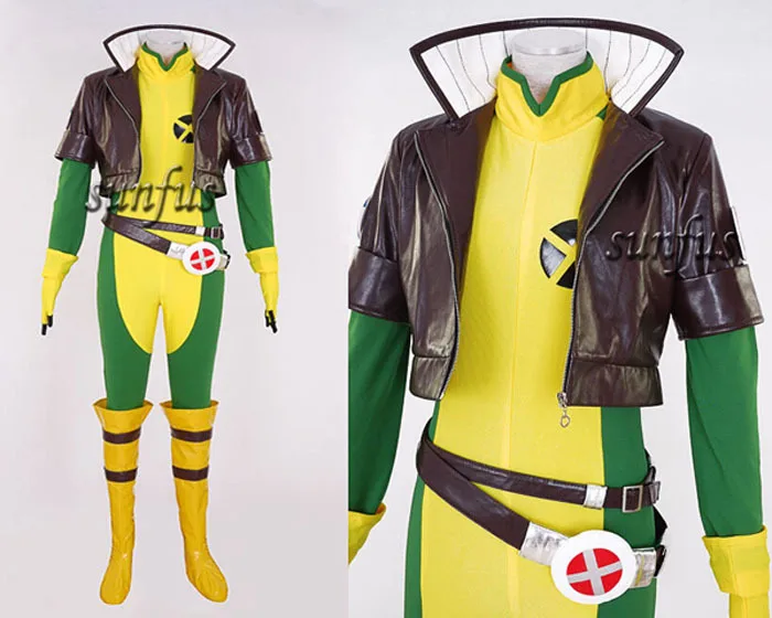 Custom Made X men Rogue Cosplay Costume Jacket Jumpsuit Halloween ...
