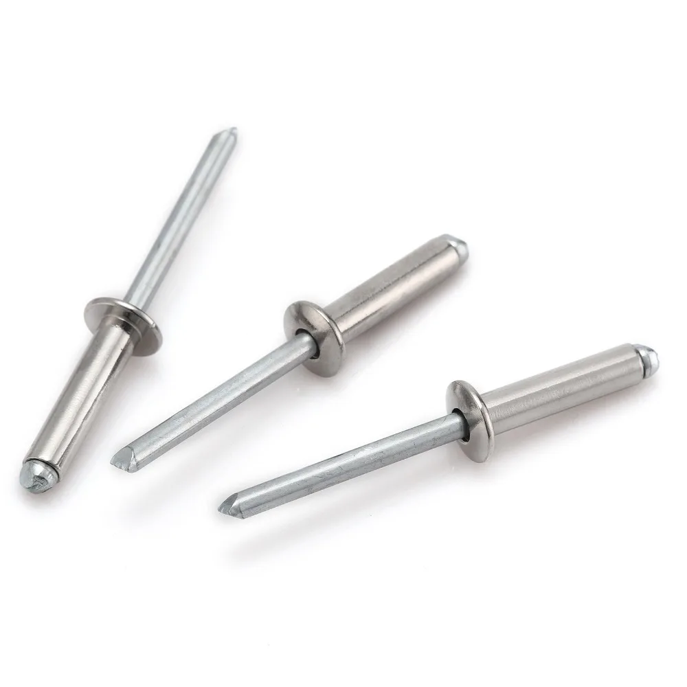 50pcs 304 Semi-steel Open-type M3.2*12core Pulling Rivets Blind Round ...
