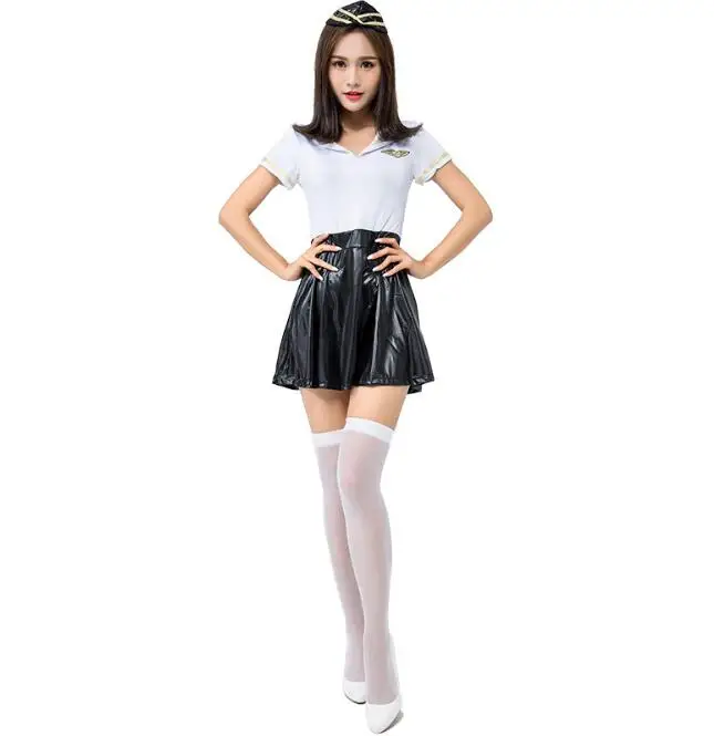 Carnival Party Halloween Female Pilot Costumes Sexy Aviator Costume