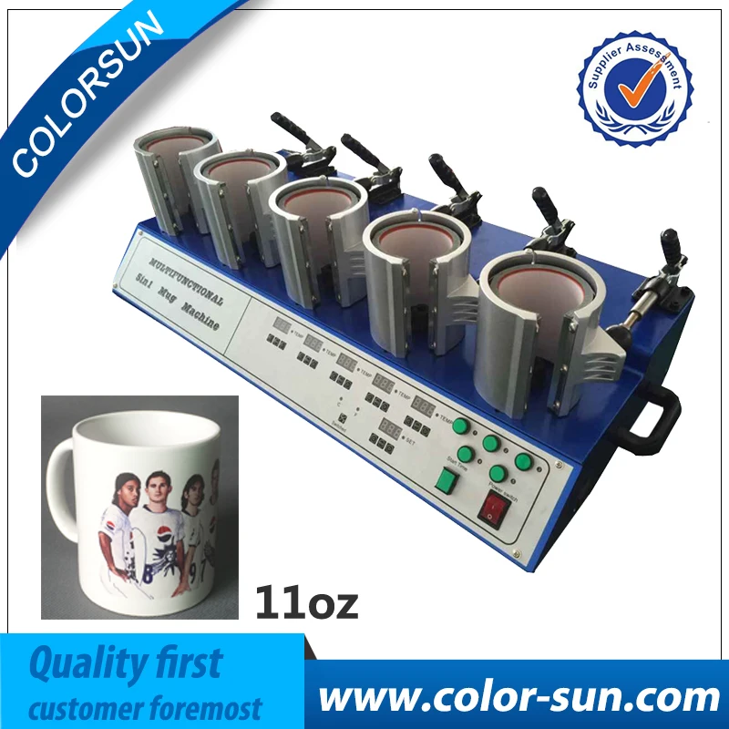 High Efficiency 5 In 1 Mug/Cup Printing Machine,Manual Mug Press ...