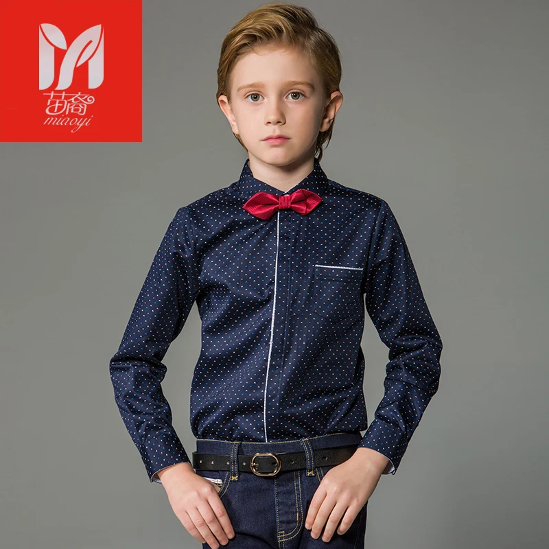 2017 New Spring Autumn Long Sleeve Boys Blouses Breathable 100% Cotton ...