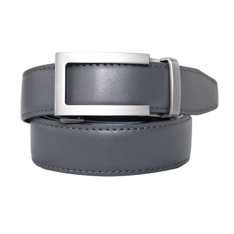 Mens High Quality Genuine Leather Belt Ratchet Holeless Automatic ...
