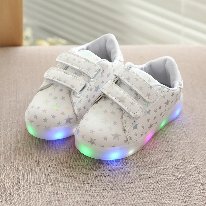 2017 Kids Children Glowing Shoes Boys Girls Luminous Sneakers LED Flash ...