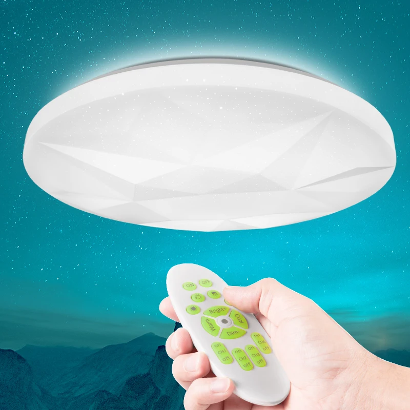 Moder Remote Control LED Ceiling Lights 60W Intelligence Dimmable smart ...