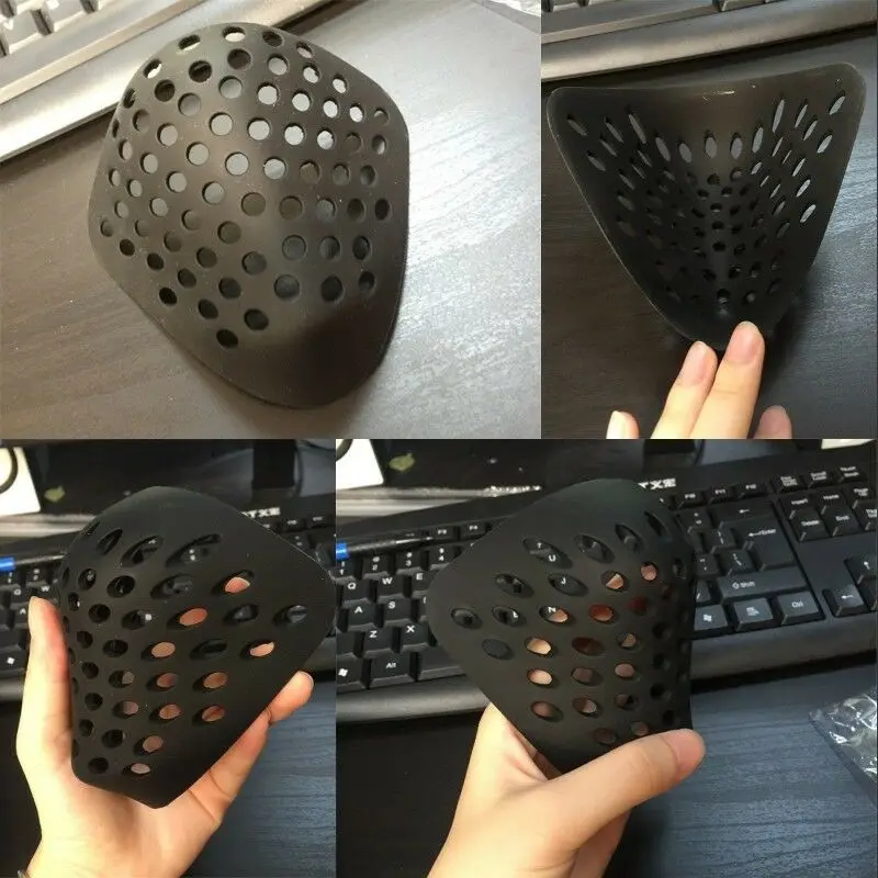 Black Red Silicone Mask Cover Month Masks Faceshell Cosplay Props Face ...