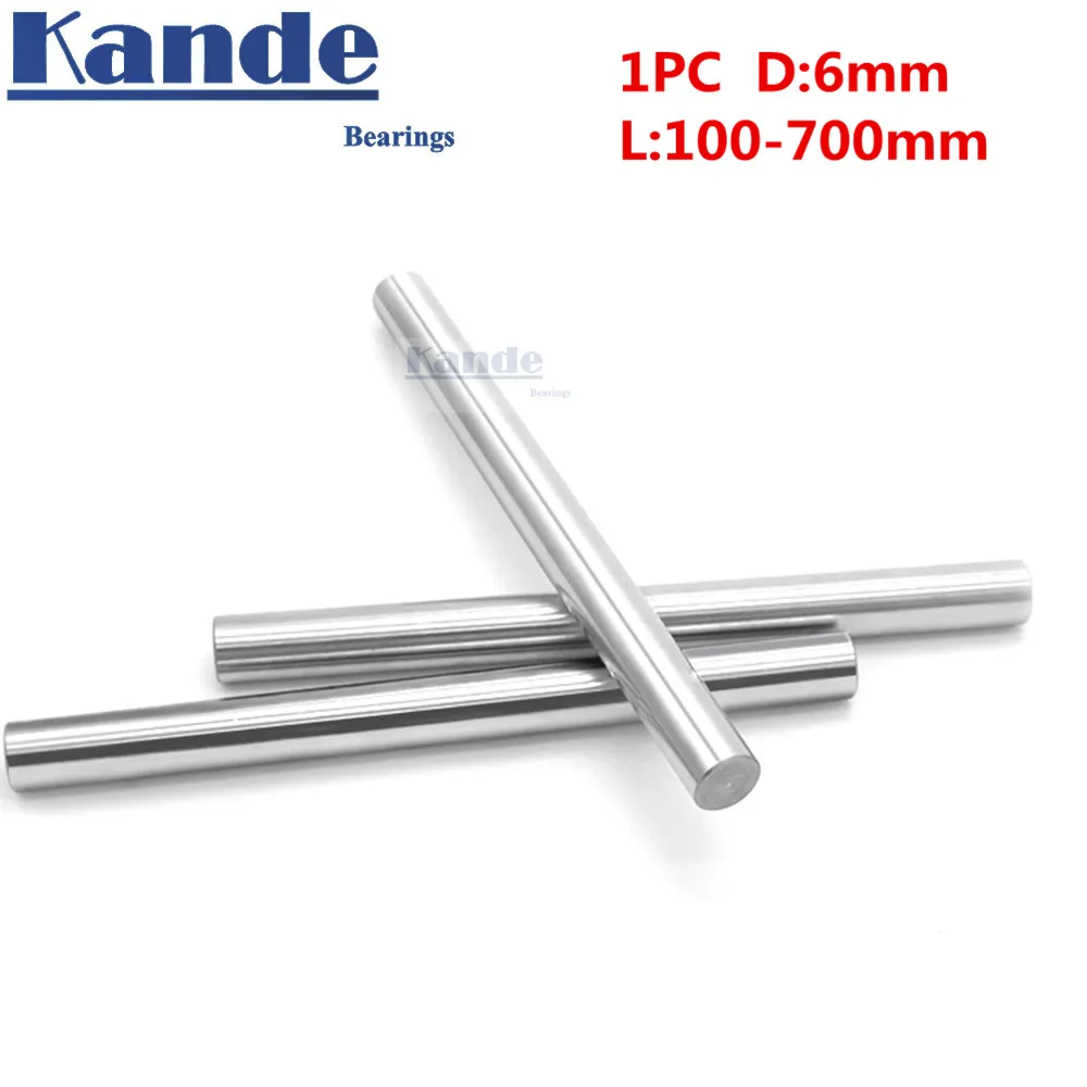 Kande Bearings 1pc D: 6mm 100-600mm Chrome Plate3d Printer Rod Shaft ...