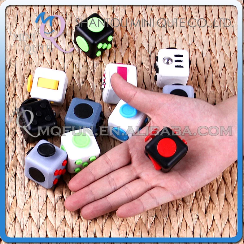 Mini Qute Fidget Cube 10 Colours Desk Finger Toy Squeeze Fun Magic ...