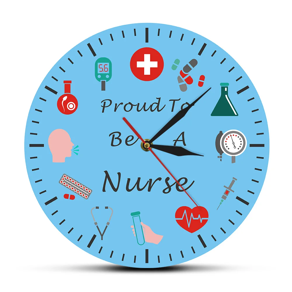 Pround To Be A Nurse o Your Custom Text Nurse Kit, reloj de pared ...
