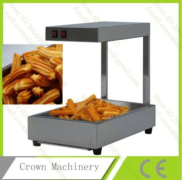 stainless-steel-220V-churro-showcase-machine-with-heat-food-warmer-and ...