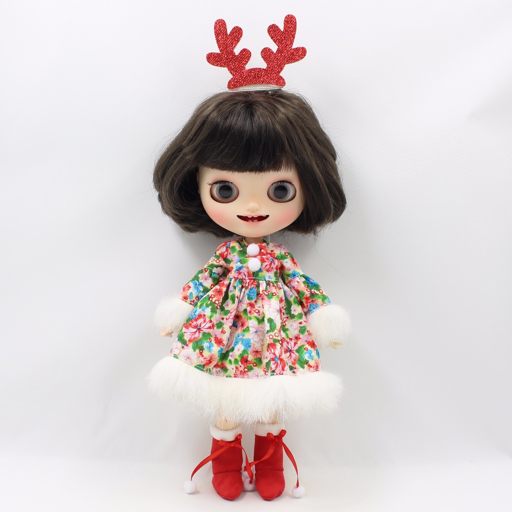 Neo Blythe Doll Christmas Winter Outfit With Cap & Scarf | This Is ...