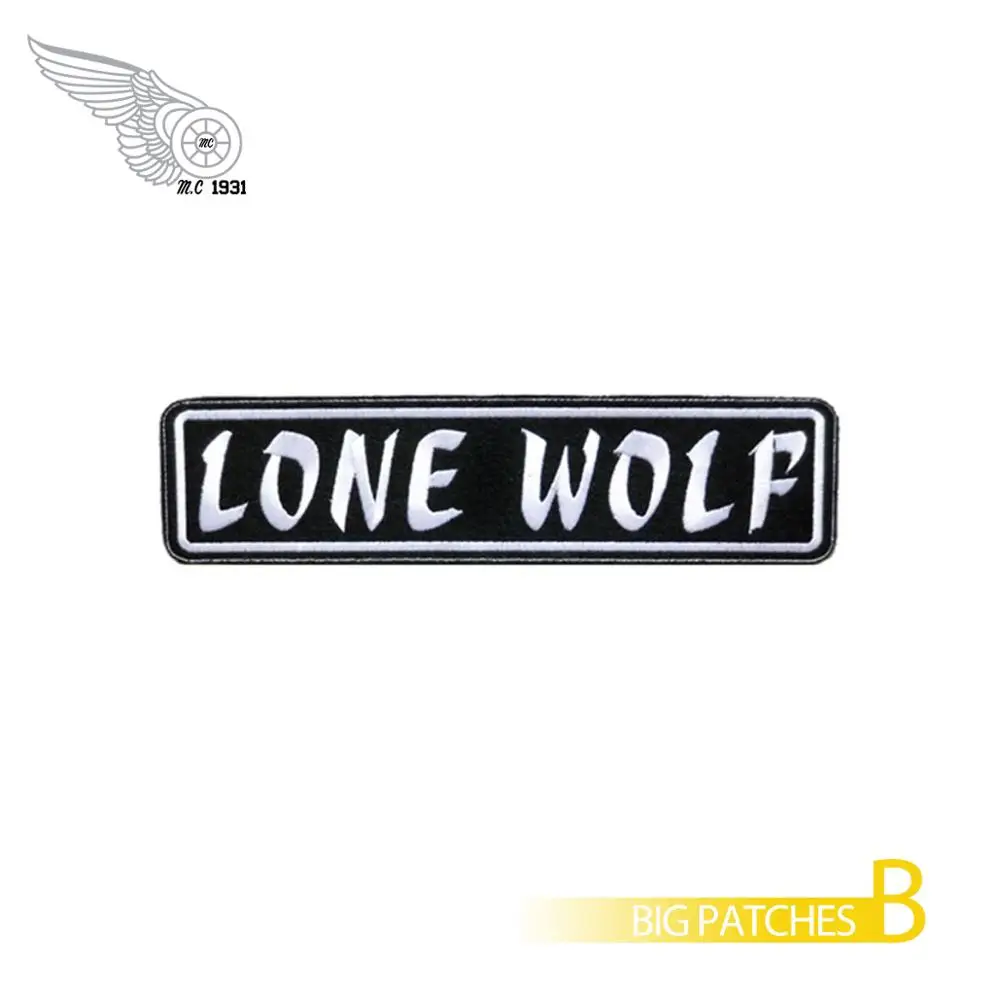 Lone-Wolf-Embroidered-Patches-for-Clothes-Iron-on-MC-Club-Man-Cool ...
