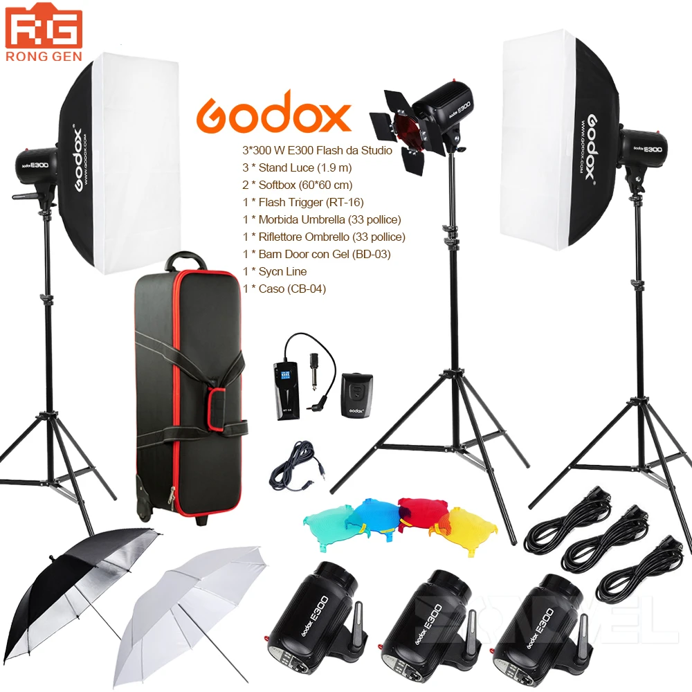 Godox-E300-14in1-Professional-Studio-Flash-Photography-Light-Set ...