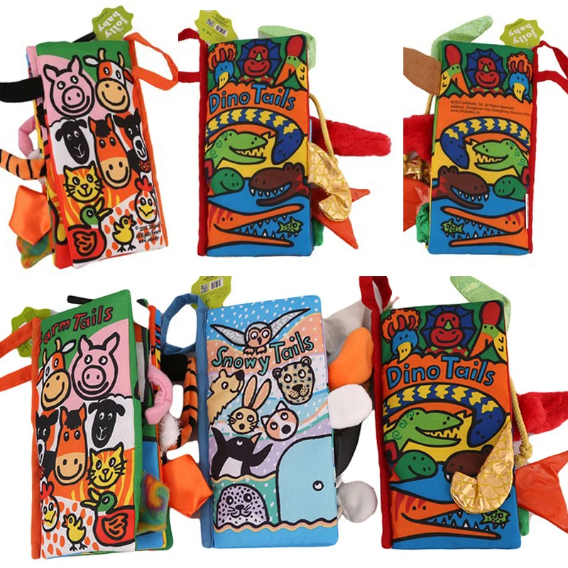 Kids Baby Intelligence Development Infant Soft Animal cloth book ...