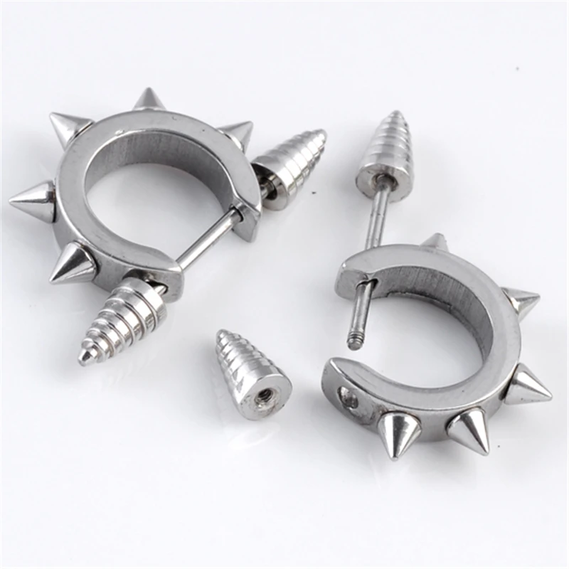 Round Stainless Steel Piercing Ring, 1 pair