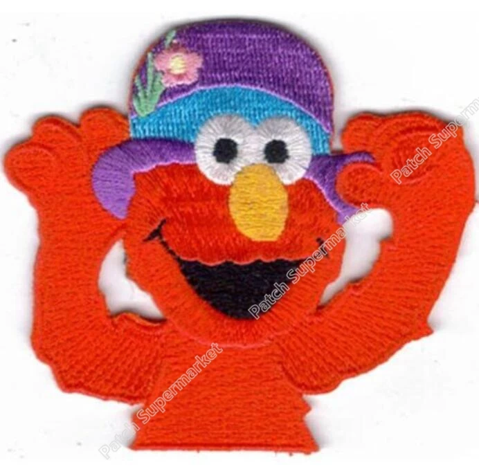 3" SESAME STREET ELMO PURPLE HAT patch Comics TV MOVIE series Costume ...