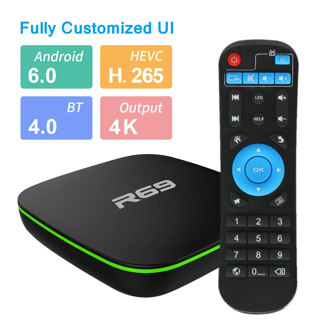 Android TV Box : Quad Core Support VP9 HEVC Decoding 4K Full HD Output ...