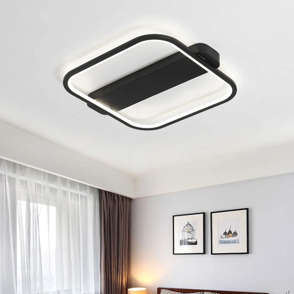 Led Ceiling Light Modern Lamp Panel Square Hall Surface Mount Flush