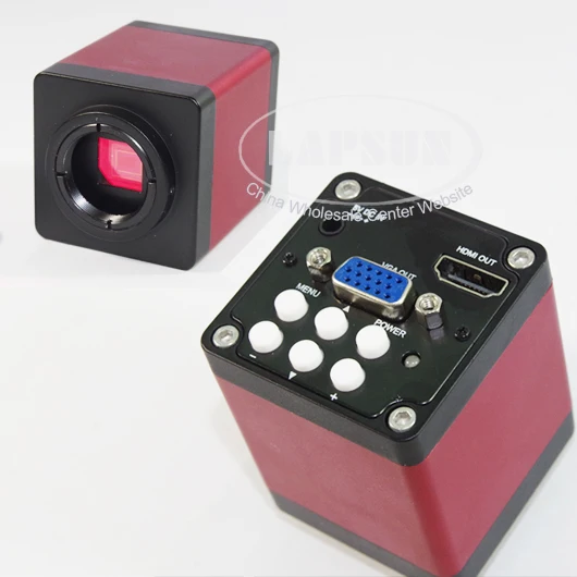 60FPS 720P HDMI + 1280 * 1024 VGA HD Industrial Lab C mount Microscope ...