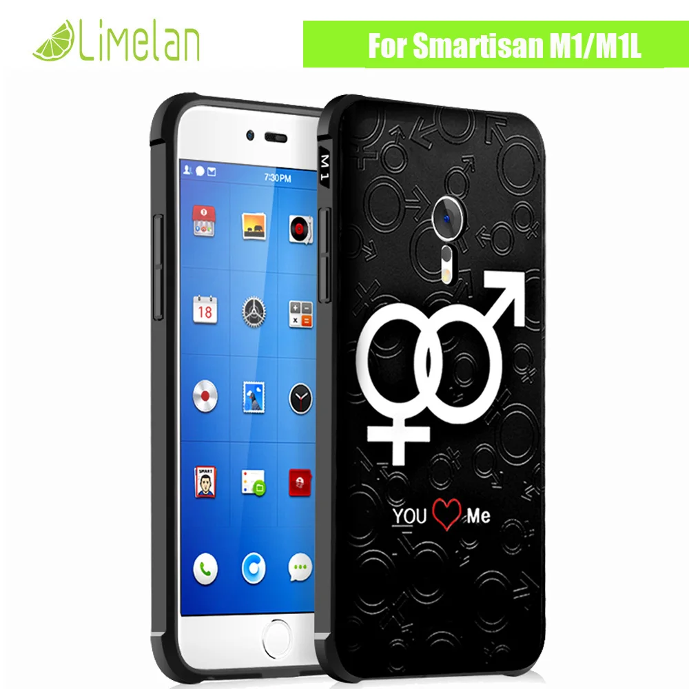 Limelan For Smartisan M1 5.15" M1L 5.7" Phone Case Fashion Love Battery ...