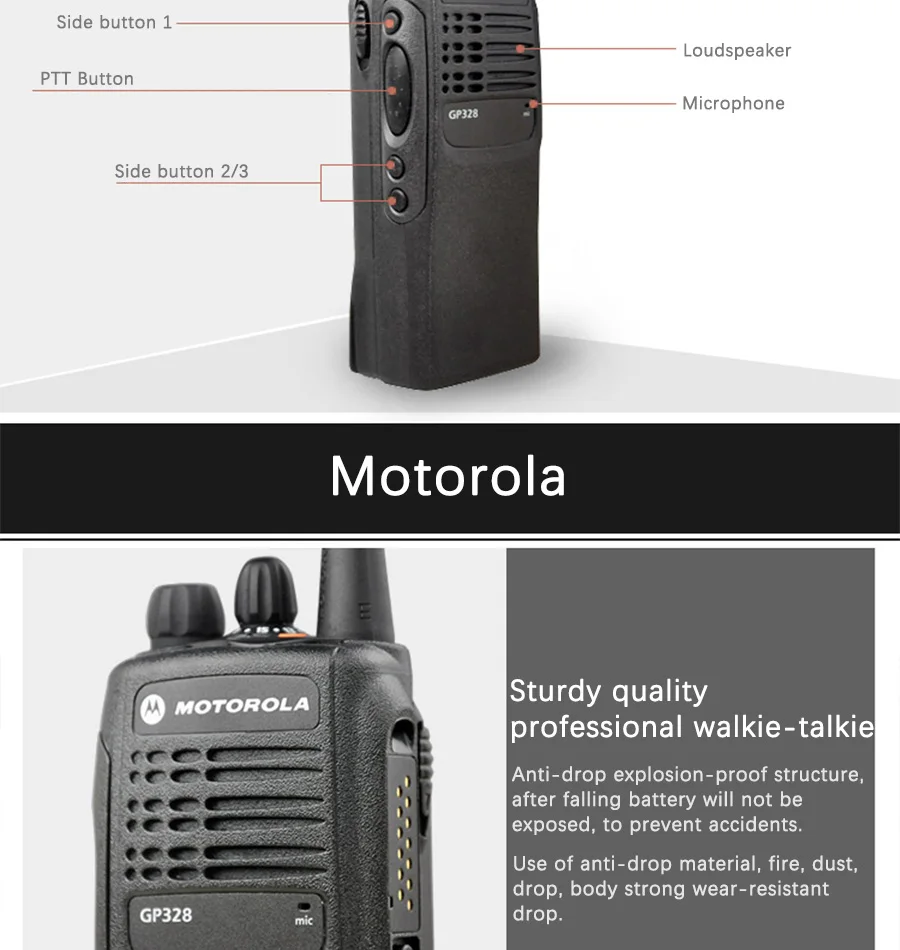 Motorola Gp328 Explosion-proof Walkie Talkie Outdoor Handheld High ...