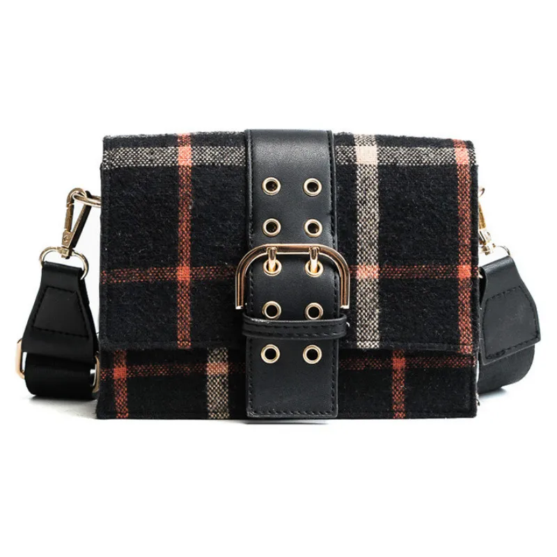 Women Clothes Plaid Female New Winter Fashion Small Flap Bag Satchel ...