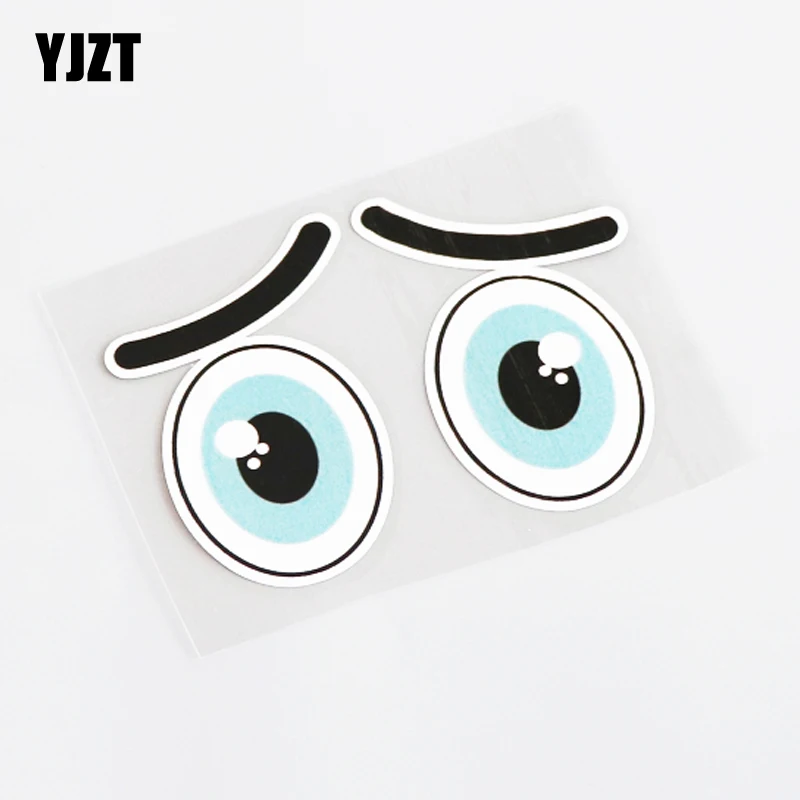 YJZT 11.3CM*8CM Interesting Eye Motorcycle Car styling Car Sticker ...
