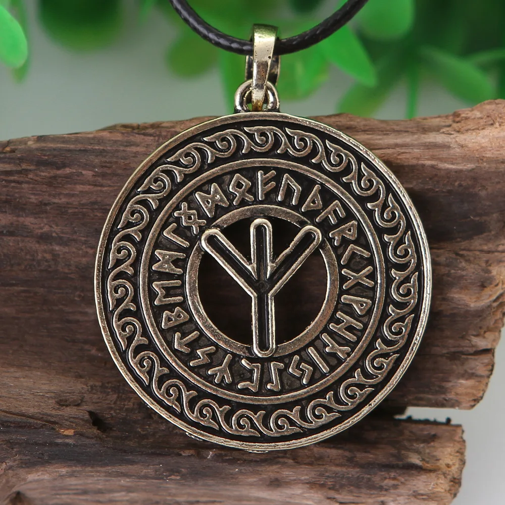 Viking Tyr Rune In Rune Round Pendant Drop Shipping - Pendants - AliExpress