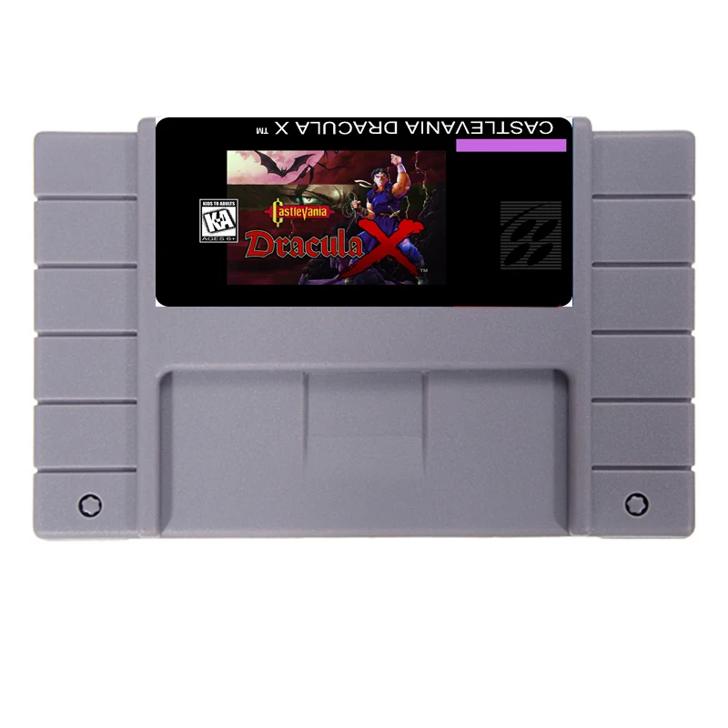 Castlevania Dracula X 16 Bit Ntsc Big Gray Game Card For Usa Version ...