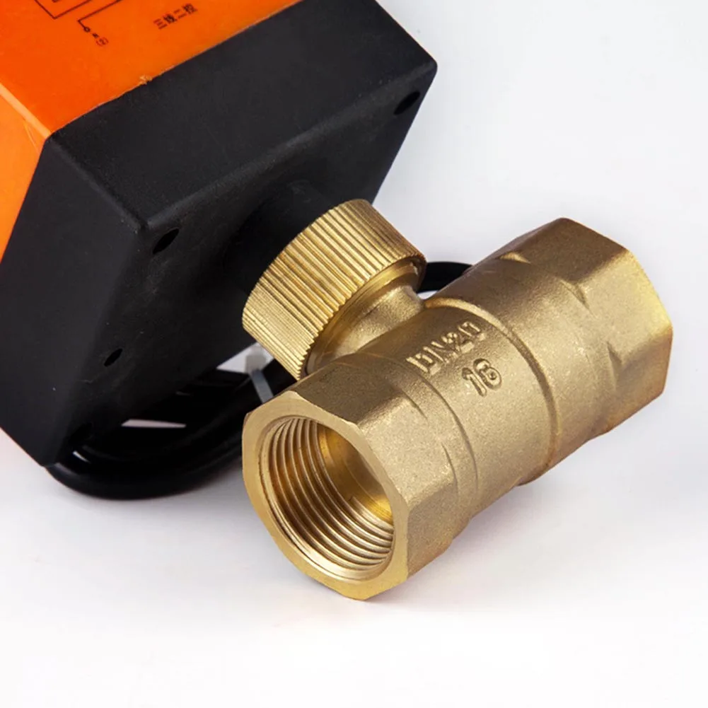 220V Electric Ball Valve Actuator Brass Waterproof Motorized Cold Hot ...