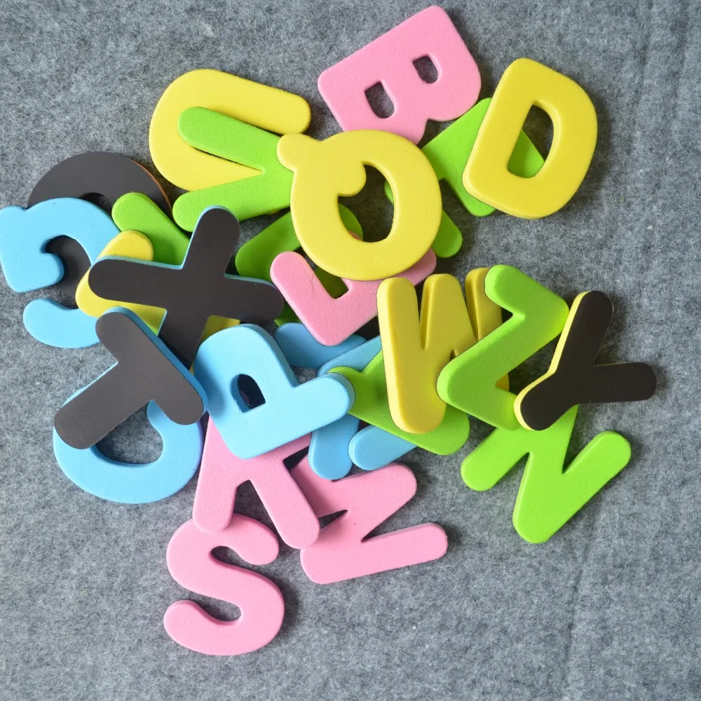 52 PCS Colorful Magnetic Letters 26pcs Capital 26pcs Lowercase Early ...