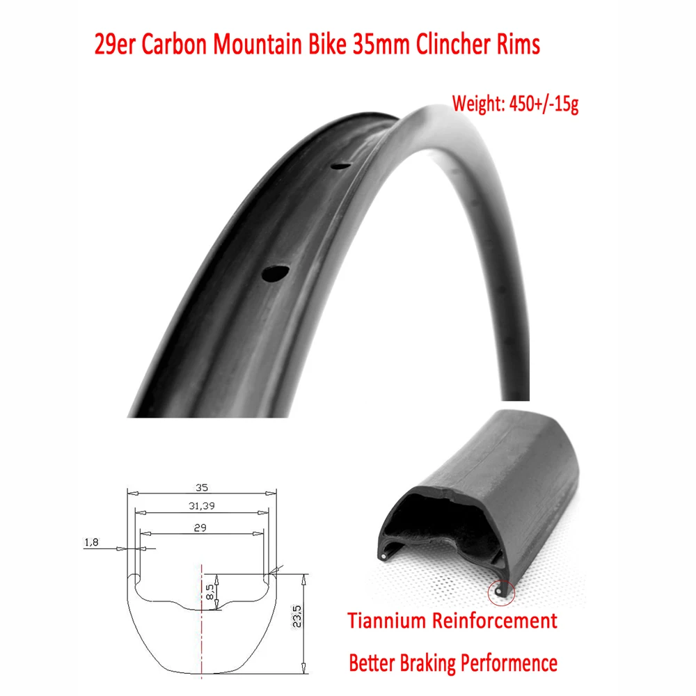 High quality 28 32 hole mountain bike rim 29er mtb bicycle rims 35mm ...