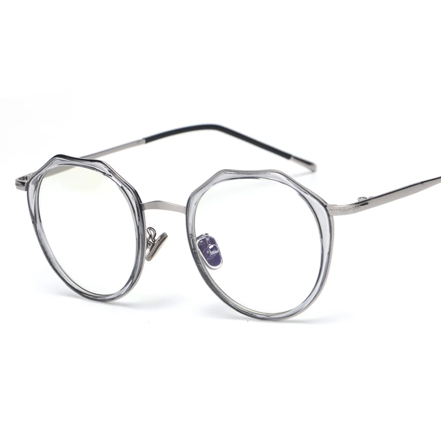 Octagon Oval Vintage/Retro Metal Full Rim Optical Prescription ...