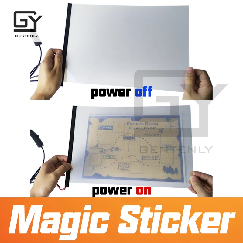 Real Life Escape Room Prop Magic Sticker Room Escape Game Power On ...