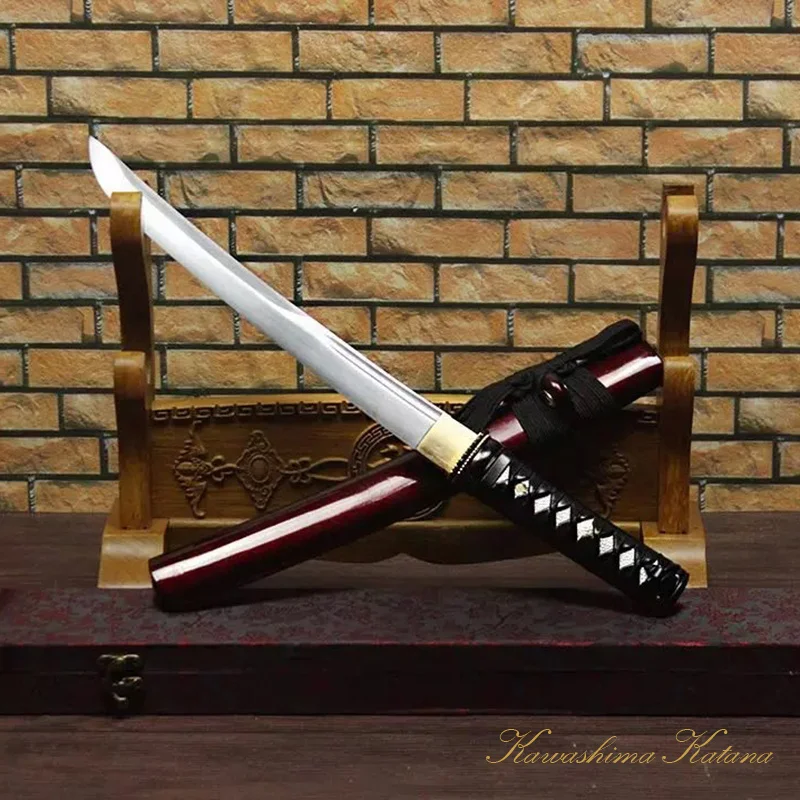 Handmade 1045 carbon Steel Real Samurai Sword Katana Tanto Full Tang ...