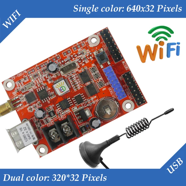 TF S6UW LED display control card, WIFI + USB communication controller ...