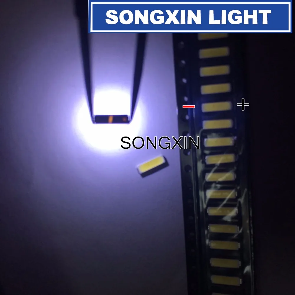 2000 pces para lúmens 7020 smd led grânulos 3v 0.5w 150ma branco fresco ...