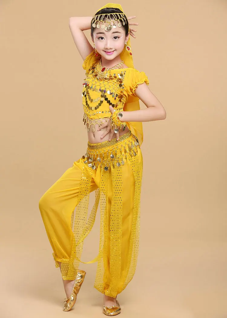 Girls Belly Dancing Costume Set Kids Indian Dance Costumes For Girls ...