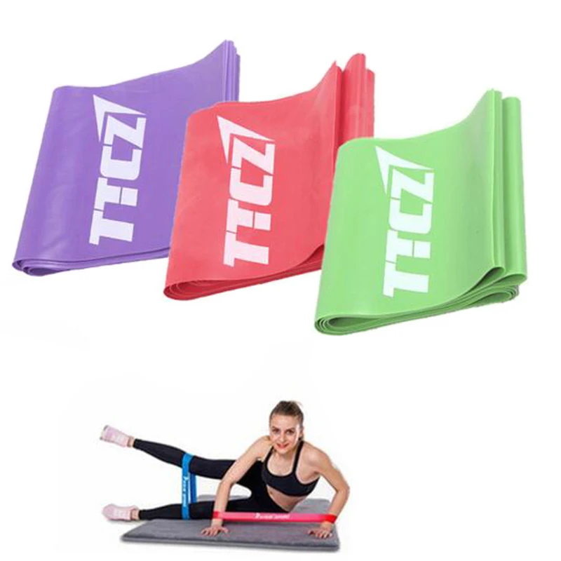 Resistance Bands Rubber Elastic Yoga belt Fitness Loop Rope Stretch ...