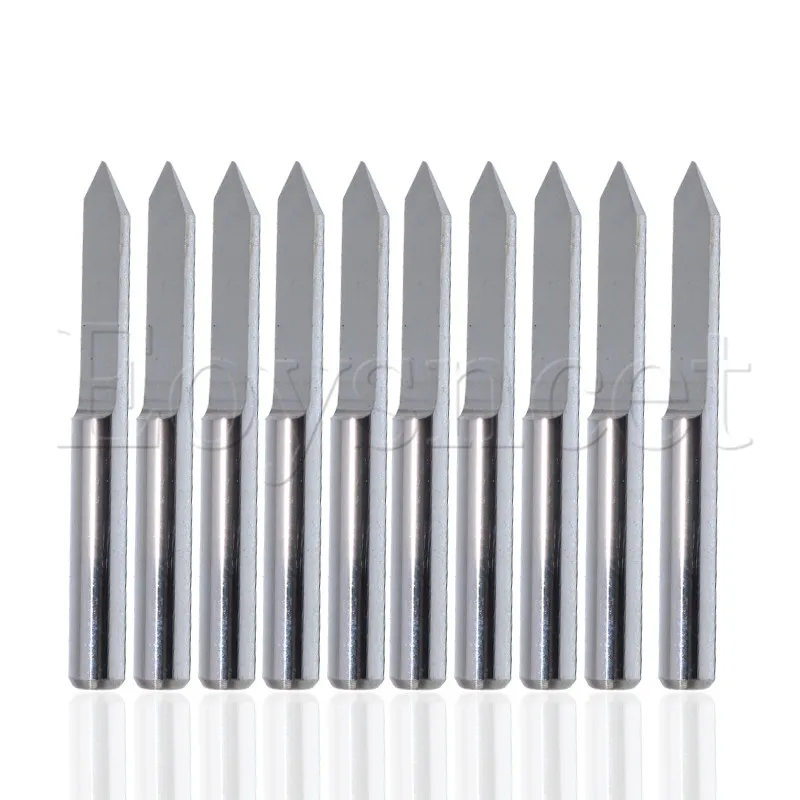 10X Multifunction 0.3mm 60 Degree CNC Carbide Engraving Bits Hardwoods ...